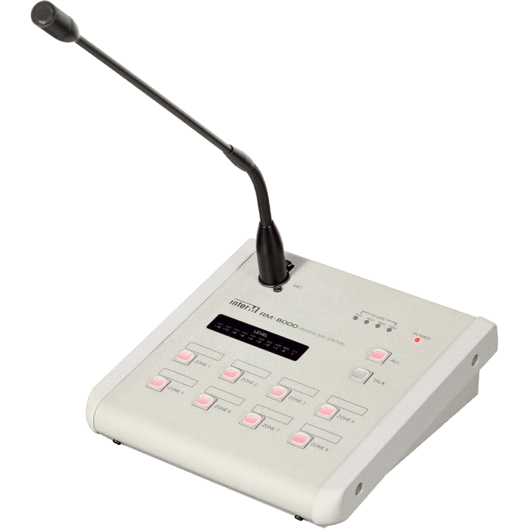 RM-8000 - Pupitre d'appels sélectif 8 zones pour PX-8000 - Majorcom