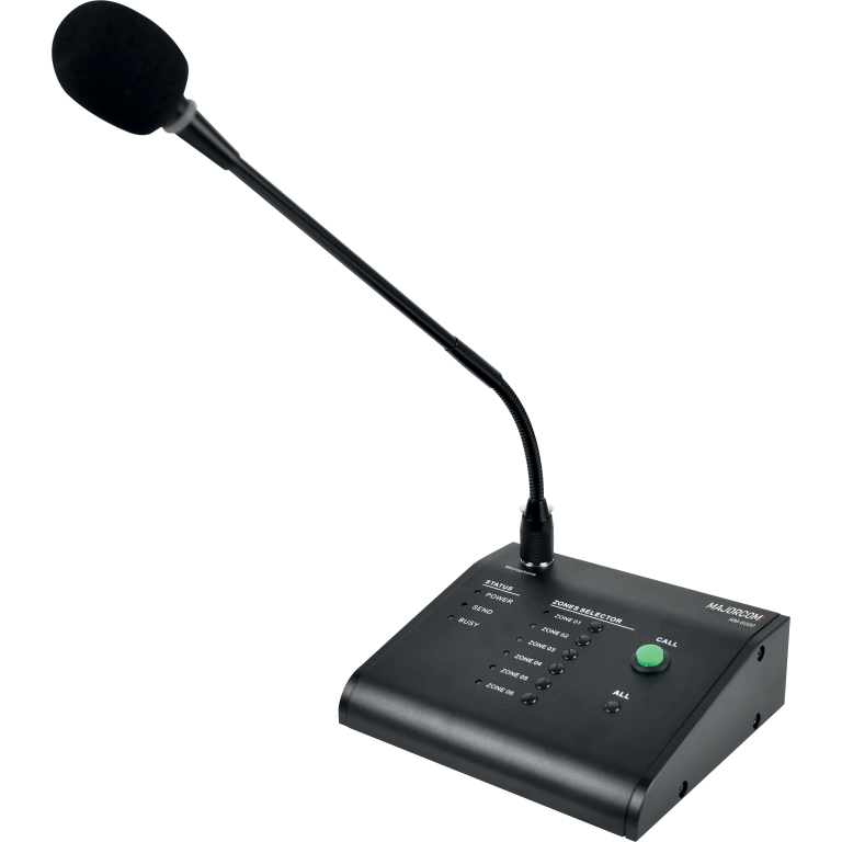 Pupitre micro d’appel sélectif 6 zones - RM-6000 - Majorcom